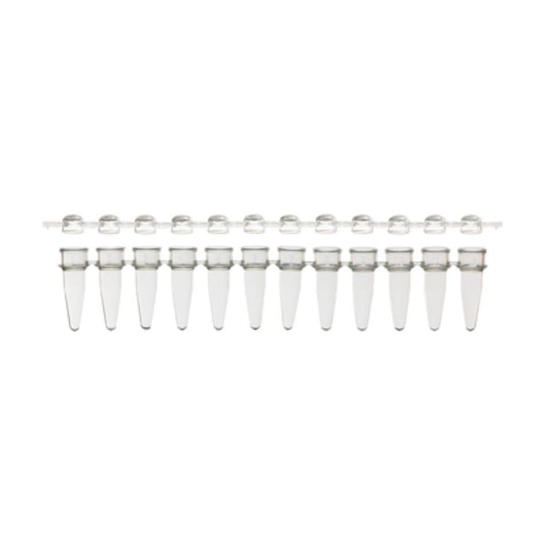 0.2ml Combo Pack 12-strip PCR tubes and domed caps, Clear