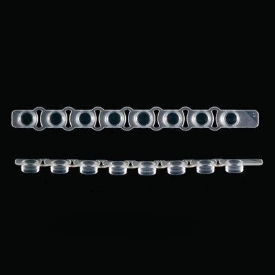 8-strip flat caps, optically Clear for real-time PCR